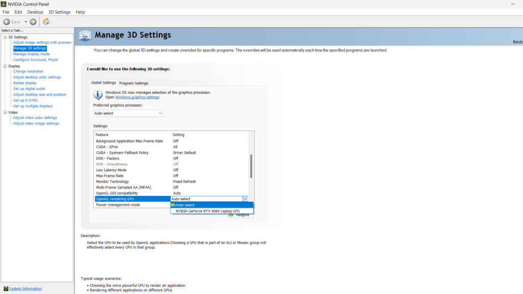 مهم‌ترین تنظیمات Nvidia Control Panel