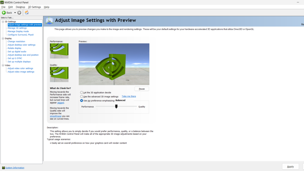 مهم‌ترین تنظیمات Nvidia Control Panel