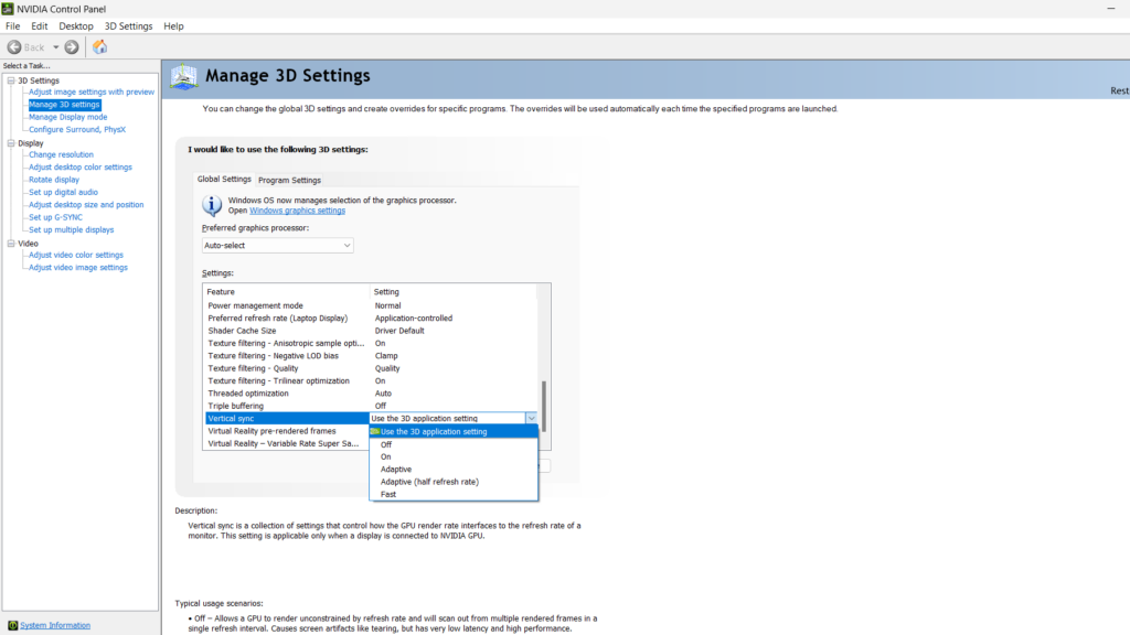 مهم‌ترین تنظیمات Nvidia Control Panel